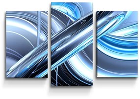 Sablio Obraz - 3-dílný Modrá abstrakce - 75x50 cm