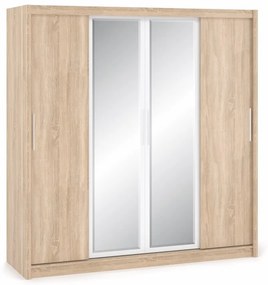 Casarredo - Komfort nábytek Šatní skříň MARKOS 4D dub sonoma/bílá/zrcadlo