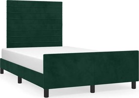 Rám postele bez matrace tmavě zelená 120 x 200 cm samet 3125809