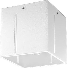 Bílé stropní svítidlo s kovovým stínidlem 10x10 cm Pax – Sollux