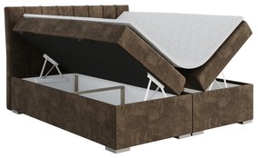 Kontinentální postel 120 cm Driny (karamelová) (s matrací a úl. prostorem). 1043357