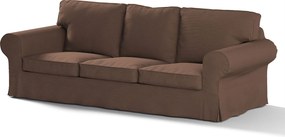 Potah na pohovku IKEA Ektorp 3-místná, nerozkládací barva hnědá látka pletený vzor