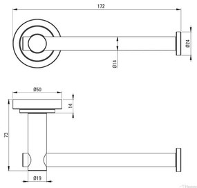 Deante Temisto, držák toaletního papíru, mosazná, DEA-ADT_M211