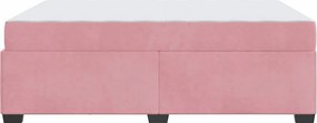 Rám postele s matrací Růžová 160 x 200 cm textil 3399301