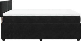 Box spring postel s matrací černá 140x200 cm samet 3290054