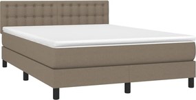Box spring postel s matrací taupe 140x200 cm textil 3140381