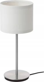 Ikea Ringsta Skaftet Stolní lampa, bílá/niklovaná, 41 cm