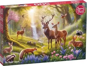 CHERRY PAZZI Puzzle Srdce lesa / 500 dílků / 50 x 34,5 cm