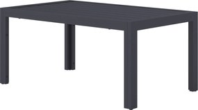 Outsunny obdélný ocelový balkonový konferenční stolek – odolný vůči povětrnosti, 101,5 × 61 × 46 cm, šedý | Aosom