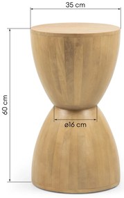 Odkládací stolek Lavia 35 cm mangové dřevo hnědý
