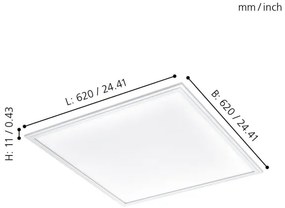 Eglo 96154 - LED stropní panel SALOBRENA LED/40W/230V