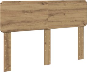 Rám postele Umělecký dub 150 x 200 cm Masivní borové dřevo 3412068