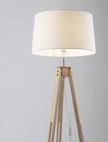 Bílá/v přírodní barvě stojací lampa (výška 145 cm) Leroy – Nova Luce