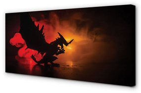 Obrazy na plátně Černý drak mraky 100x50 cm