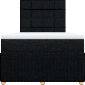 Box spring postel s matrací černá 120x200 cm textil 3294325