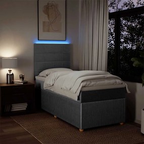 Box spring postel s matrací světle šedá 90x200 cm textil 3294239