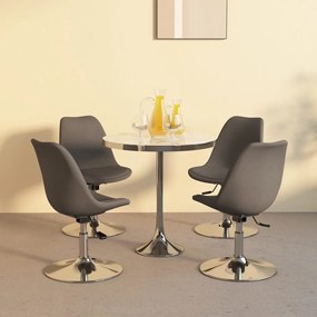 Otočné jídelní židle 4 ks tmavě šedé textil,  338317