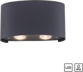 PN 9487-13 CARLO LED nástěnná lampa, 4 bodové, antracit, venkovní i vnitřní, dekorativní 3000K - PAUL NEUHAUS