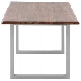 Jídelní stůl z palisandru 140x90 Bollywood šedé nohy