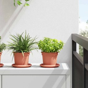 Květináče 6 ks Cihlově červená Plast 3403254