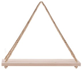 Tutumi, závěsná polička na laně 35x15 cm, hnědá, HOM-03206