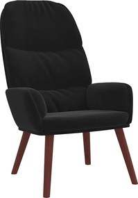 Relaxační křeslo s podnožkou černé samet 3315122
