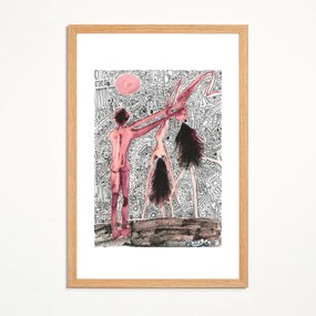 Marascaud | Chytil druhou múzu Rám: Černý, Velikost: 30 x 20 cm