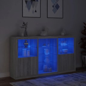 Příborník s LED osvětlením šedý sonoma 181,5 x 37 x 100 cm 3209182