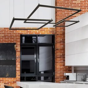 LED lustr Eterna 75 černé