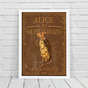 Retro plakát Retro plakát Alice v říši divů v říši želvu