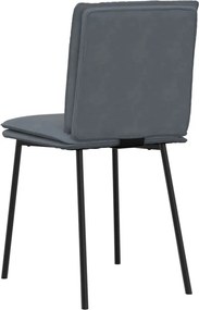 Jídelní židle 6 ks tmavě šedé samet 3315615