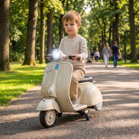 AIYAPLAY Elektrická motorka pro děti 6 V, elektrická motorka s pomocnými kolečky, lithiovou baterií, měkkým startem, hudbou, USB světlem a houkačkou …