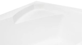 Besco Akrylátová asymetrická vana Rima 130x85 (140x90, 150x95x, 160x100, 170x110) Barva: Bílá, Rozměry (cm): 130x85, Orientace: Pravá