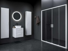 Ravak Blix II - Sprchové dveře dvoukřídlé NBLDP4-130, 130x195 cm, matná bílá/čiré sklo 0YMJ0E00Z1