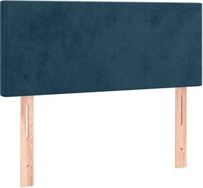 Box spring postel s matrací tmavě modrá 100x200 cm samet 3141171