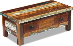 vidaXL Konferenční stolek zásuvky masivní recyklované dřevo 90x45x35cm [247326] Barva: Vícebarevný