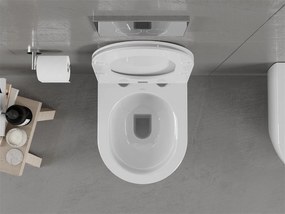 Mexen Carmen závěsné wc Rimless s toaletním Slim sedátkem z duroplastu, bílá - 30880300