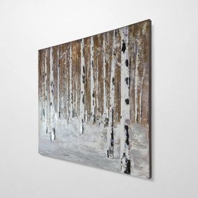 Ručně malovaný obraz 70x70 cm Birch Wood – Wallity