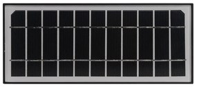 Exteriérové ​​solární nástěnné LED svítidlo Brick, 1x LED 6w, černá, pohybový senzor