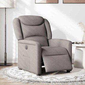 Elektrické polohovací křeslo taupe textil 3303181