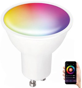 Kobi | LED RGB Chytrá stmívatelná žárovka GU10/5W/230V 2700-6500K Wi-Fi Tuya | KB0320