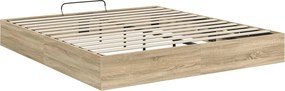 Ottoman postel Sonoma dub 203 x 160 x 25 cm Dřevěný materiál 3409215