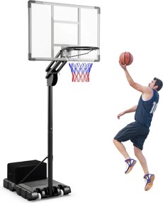 Costway Venkovní basketbalový koš 135/143-305 cm Výškově nastavitelný