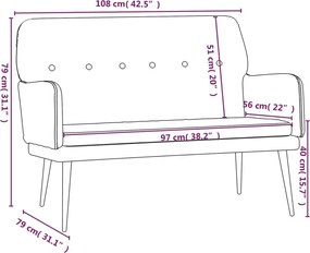 vidaXL Lavice 108 x 79 x 79 cm samet [351420] Barva: Žlutá