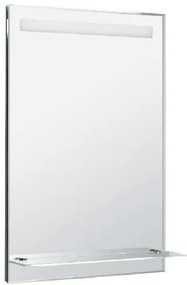 Aqualine Doplňky - Zrcadlo s LED osvětlením, 600x800 mm, skleněná polička ATH53