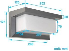 Venkovní nástěnné svítidlo NEELY 1xE27/50W/230V IP54 antracit