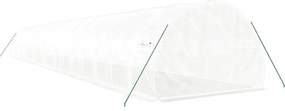 Skleník s ocelovým rámem bílý 54 m² 18 x 3 x 2 m 3188057