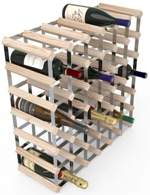 Stojan na víno RTA na 42 lahví, přírodní borovice - pozinkovaná ocel / sestavený