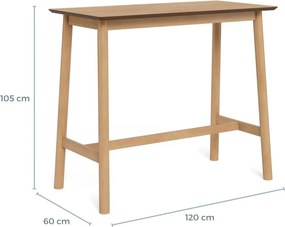 ACTONA Barový stůl BARLOW hnědý 120x60 cm