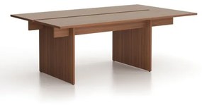 Stůl jednací SOLID + 1x přísed, 2100 x 1250 x 743 mm, ořech